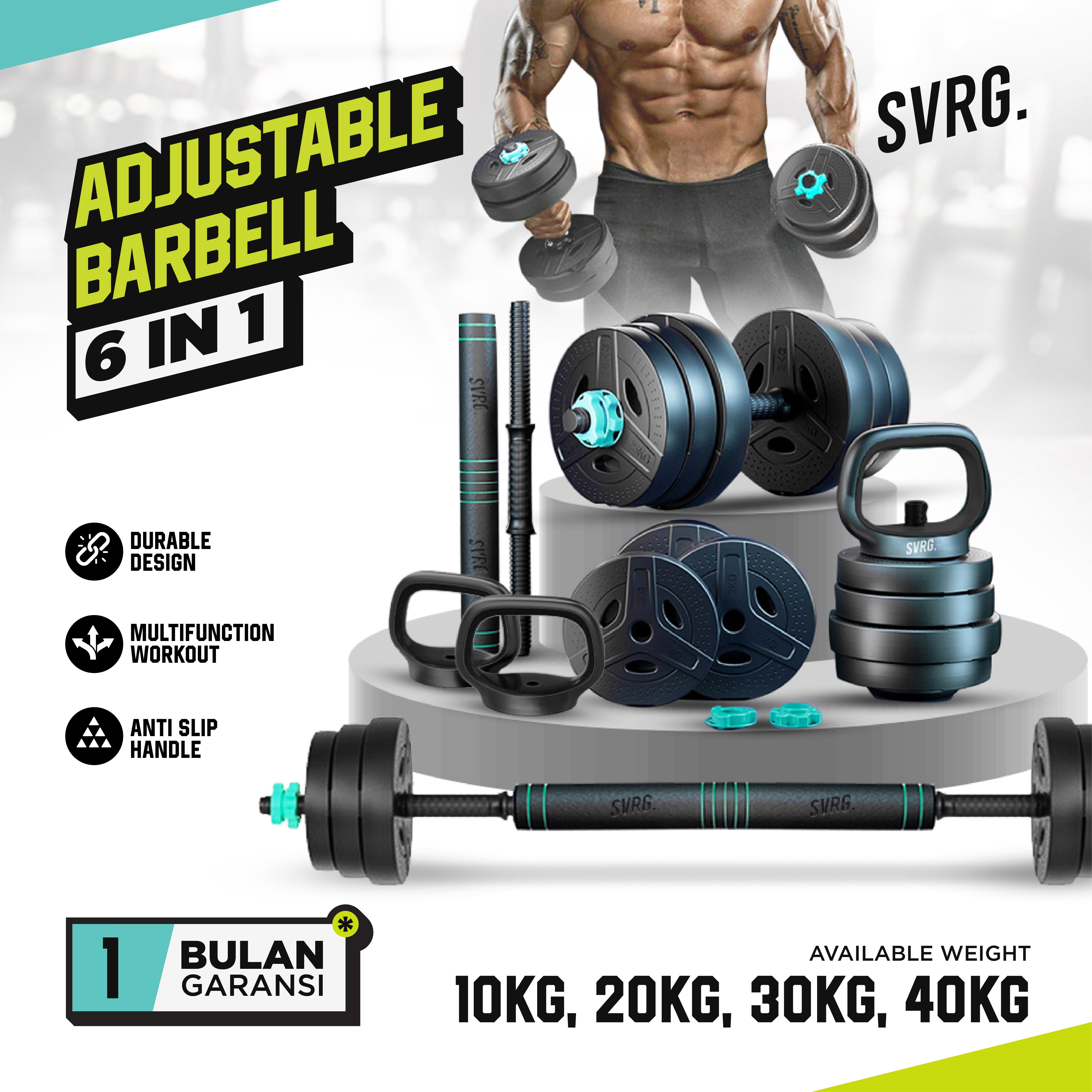 Jual Barbell set Adjustable 6 In 1 – SVRG