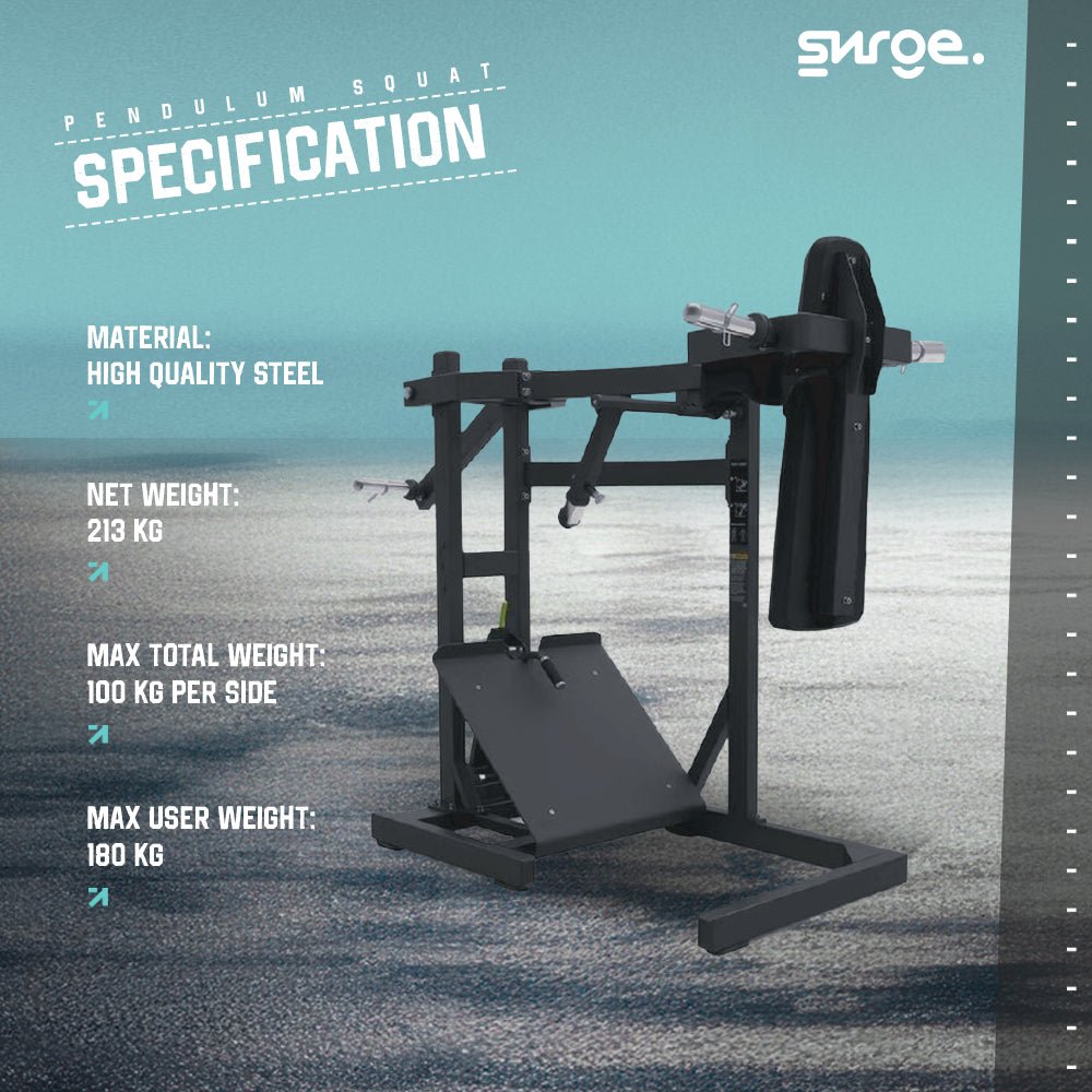 SURGE Commercial Pendulum Squat – Strength Machine – SVRG