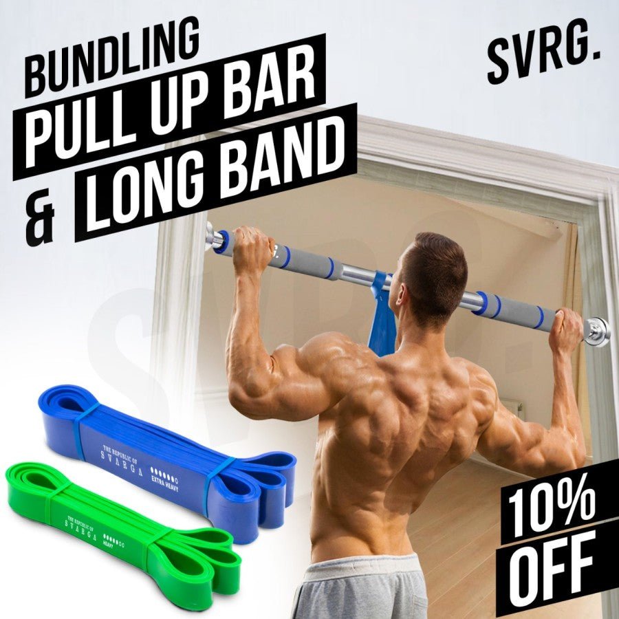 Value Pack Pull Up Bar & Long Resistance Band - SVRG